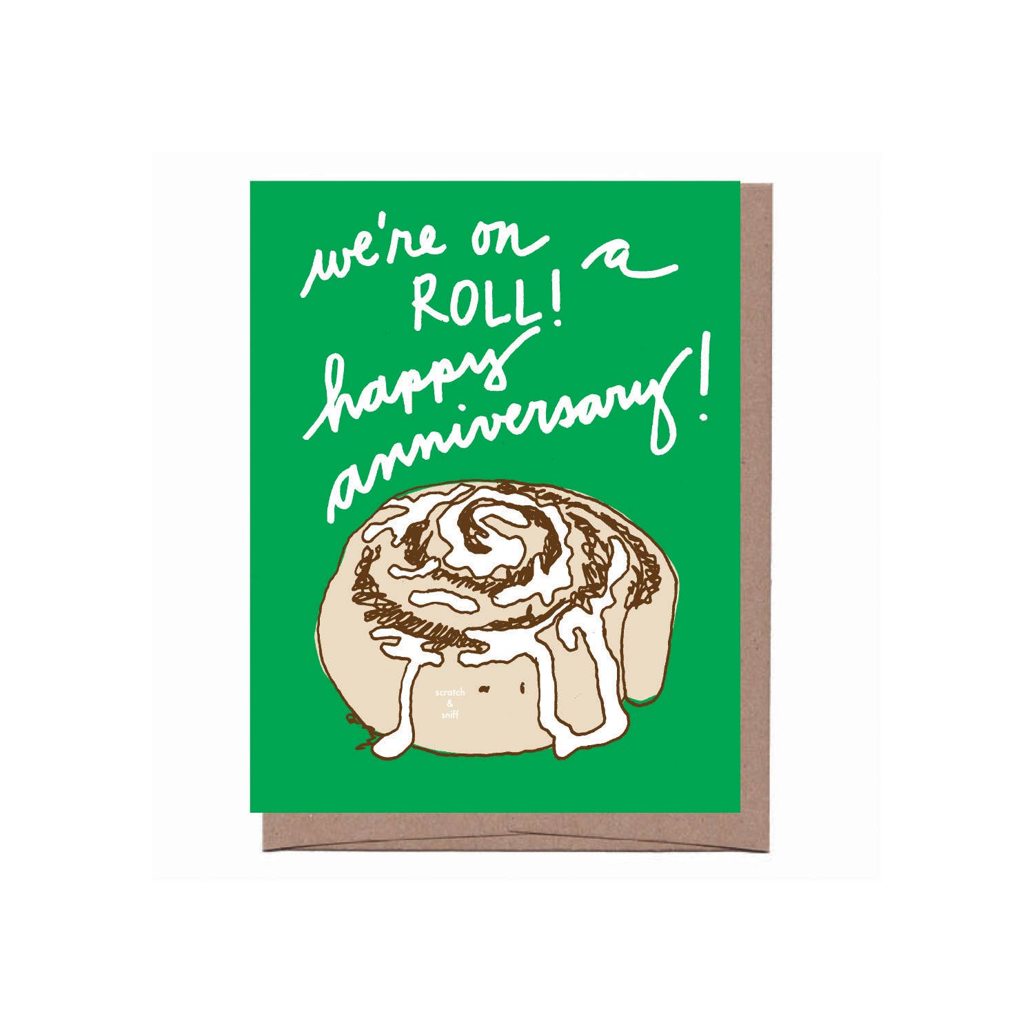 Scratch & Sniff Cinnamon Roll Anniversary Card – Allport Editions
