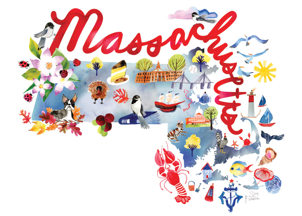 Watercolor USA: Massachusetts Cards – Allport Editions