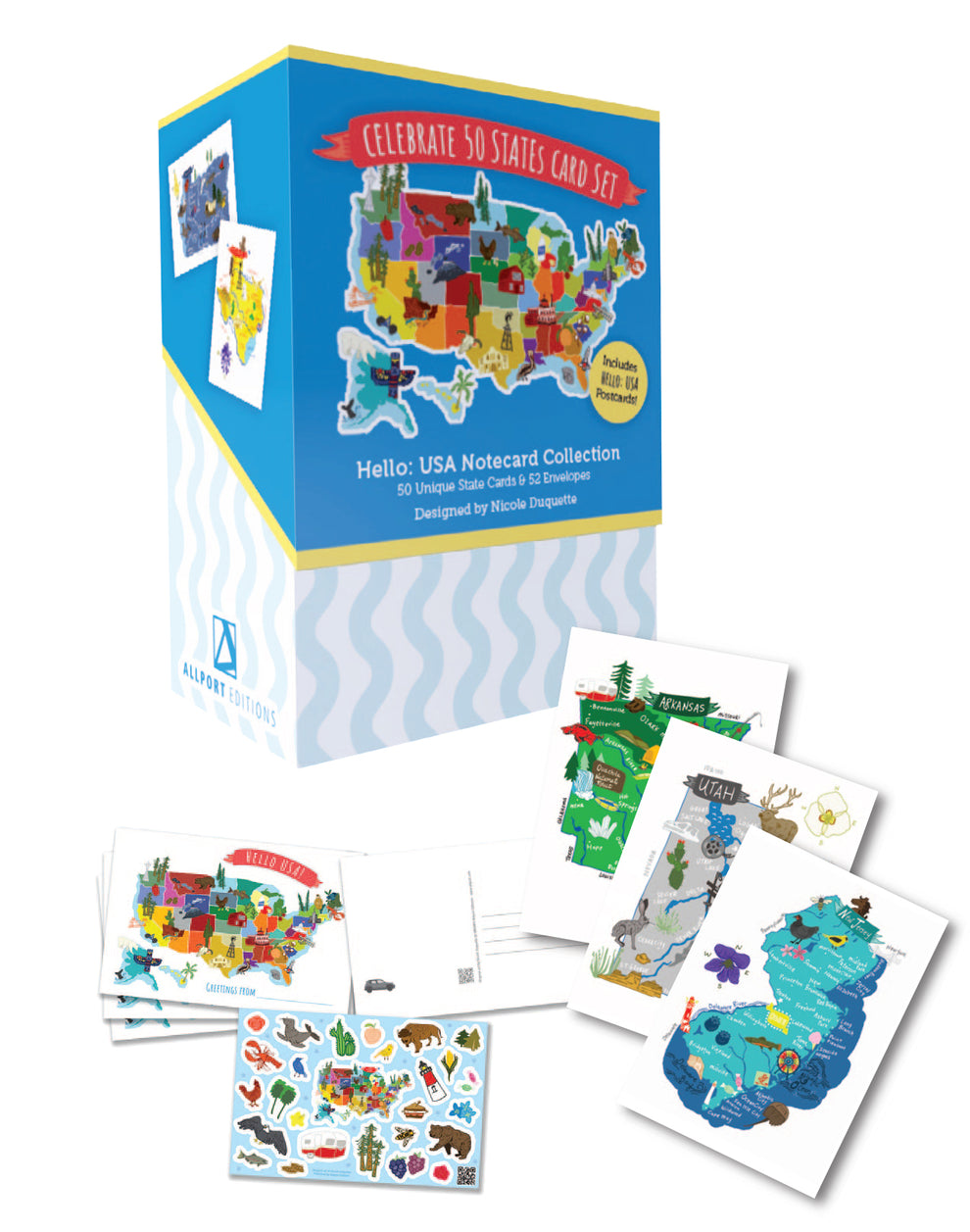 Hello: USA 50 States Card Collection – Allport Editions
