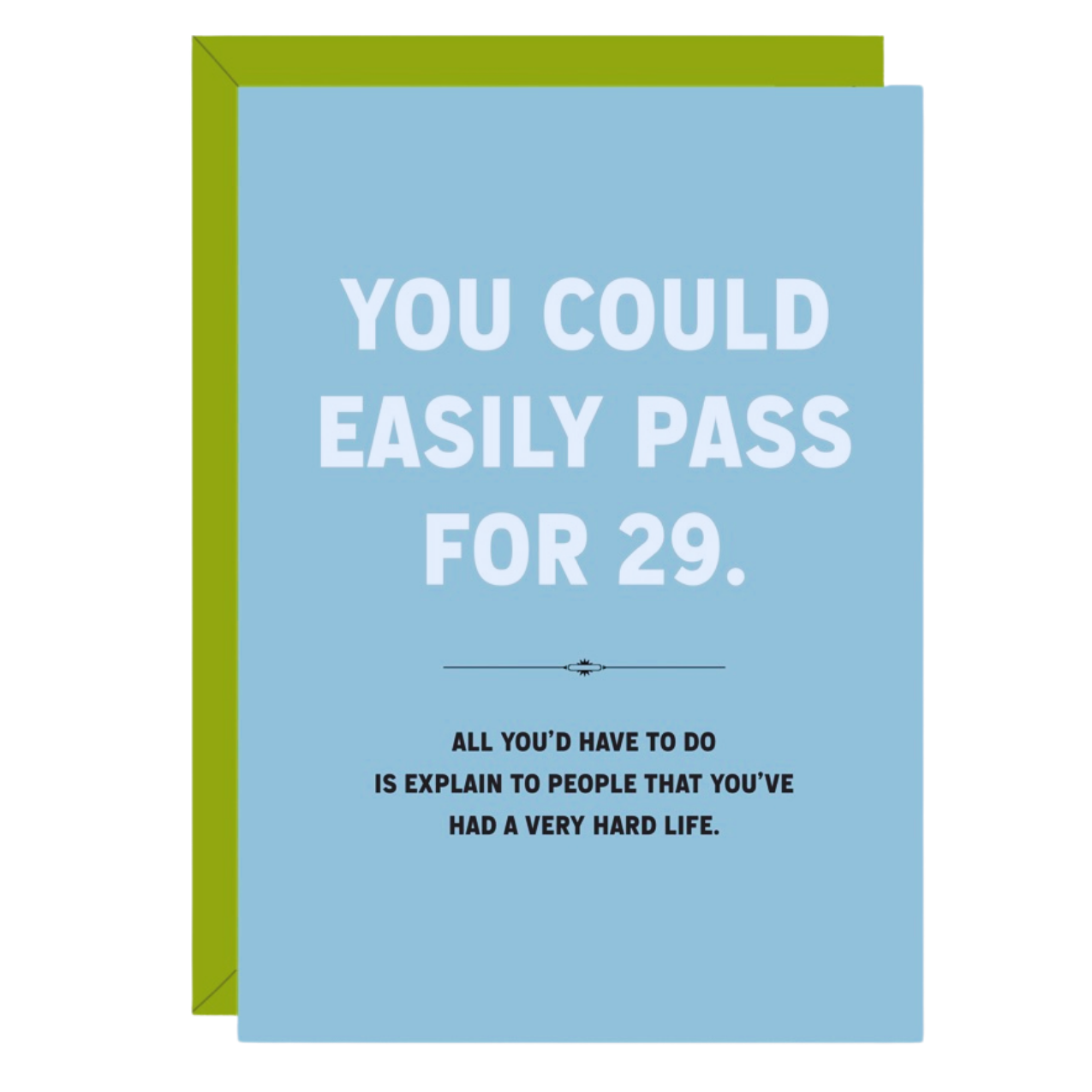 Pass for 29 Birthday Card – Allport Editions