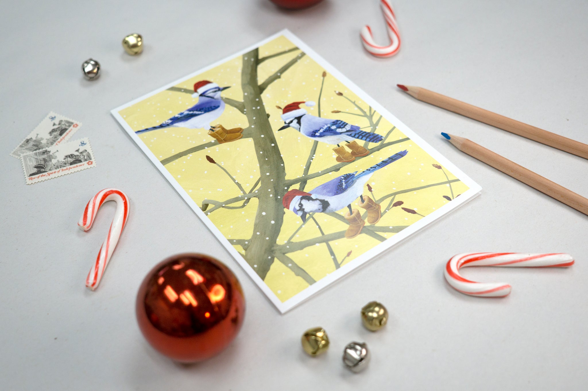 Blue Jays in Boots Holiday Card – Allport Editions