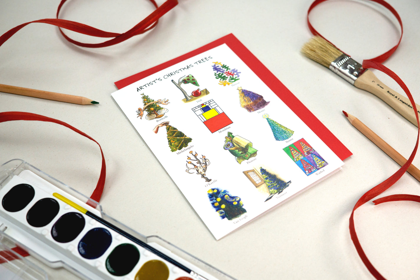 Artist Christmas Trees Holiday Card – Allport Editions
