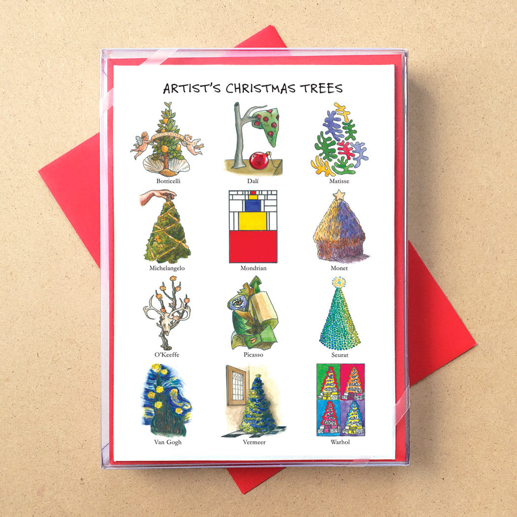 Artist Christmas Trees Holiday Card – Allport Editions