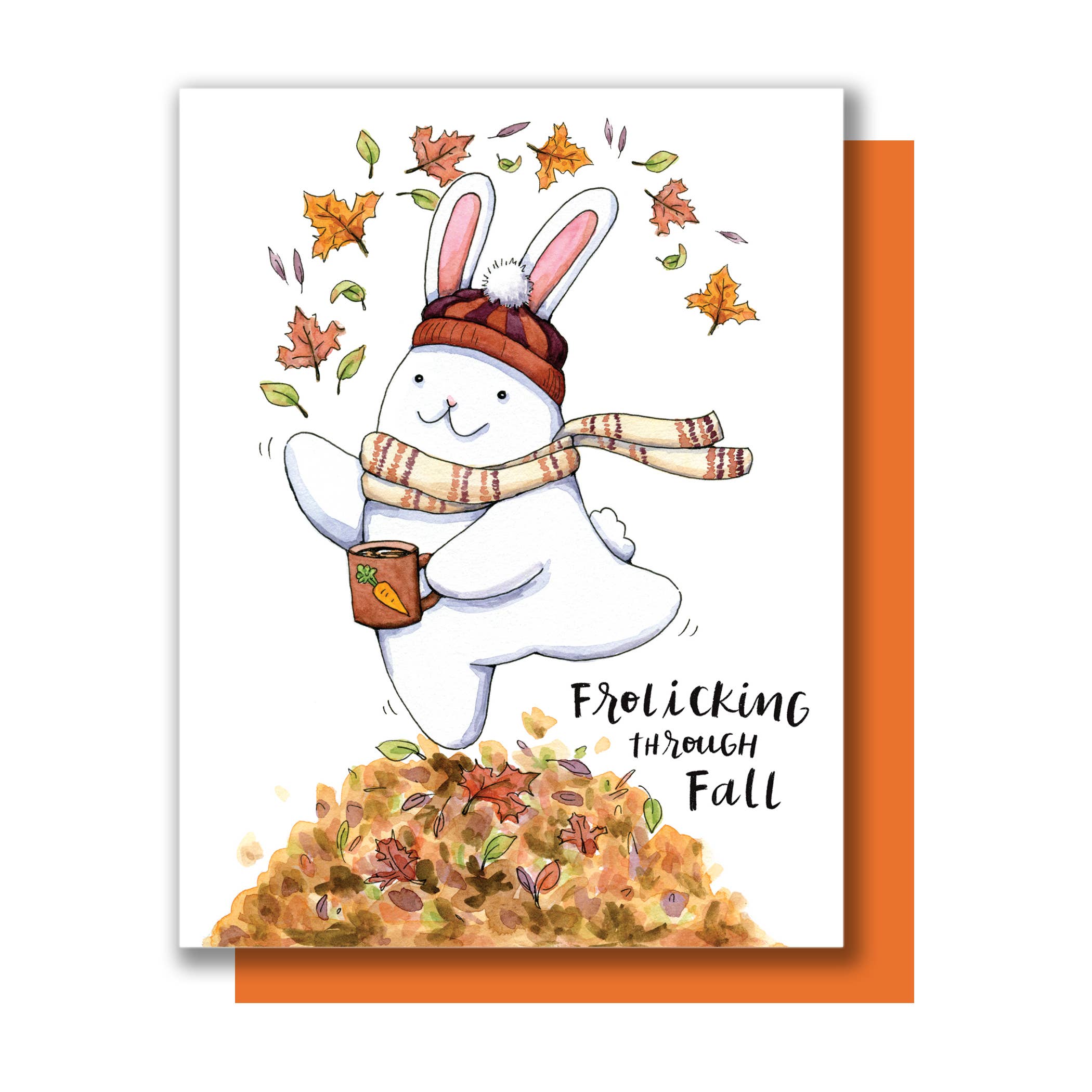 Frolicking Through Fall Bunny Card – Allport Editions