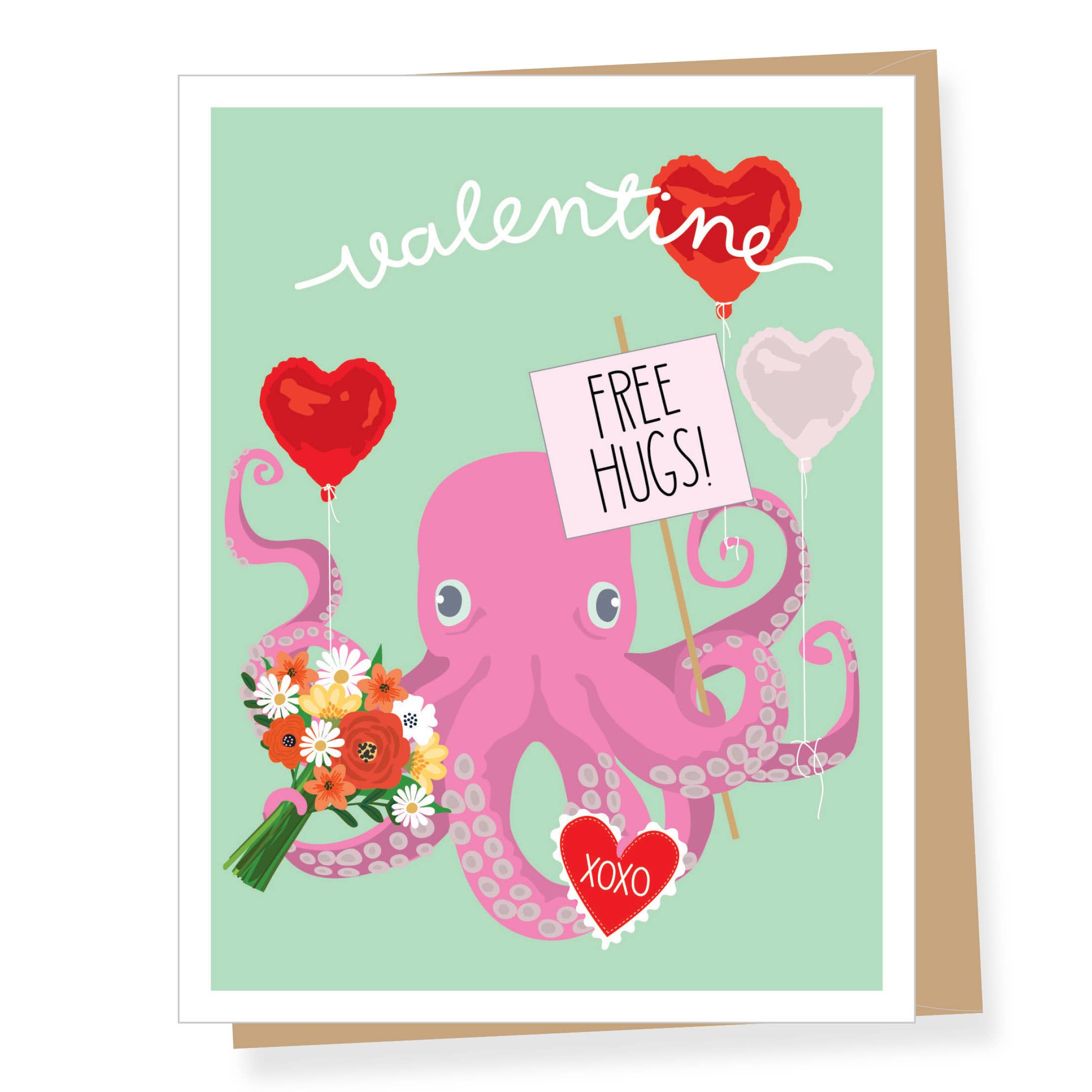 Octopus Hugs Valentine's Day Card – Allport Editions