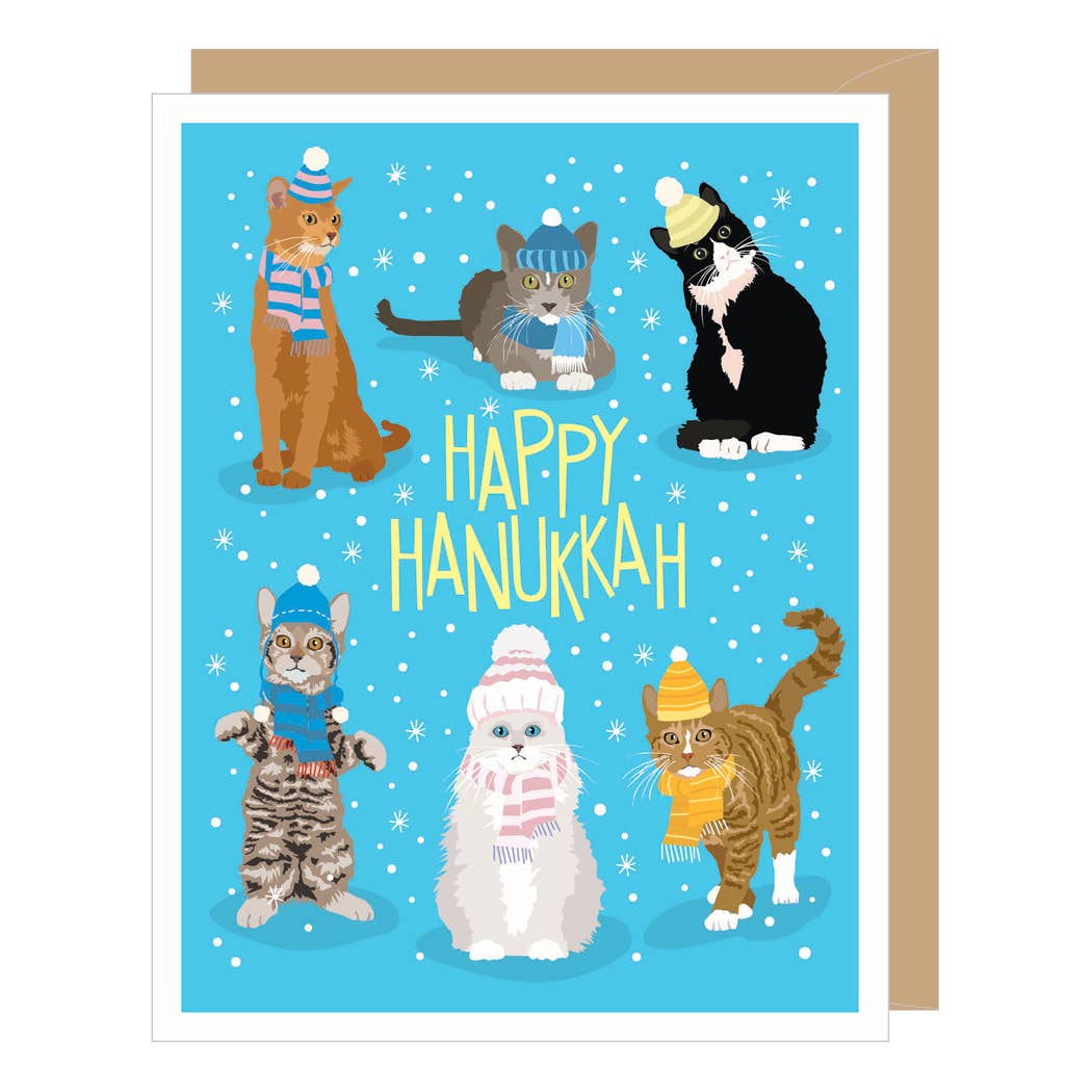 Happy Hanukkah Cats Card – Allport Editions