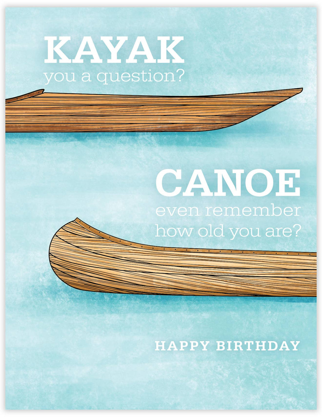 Kayak Canoe Birthday Card – Allport Editions