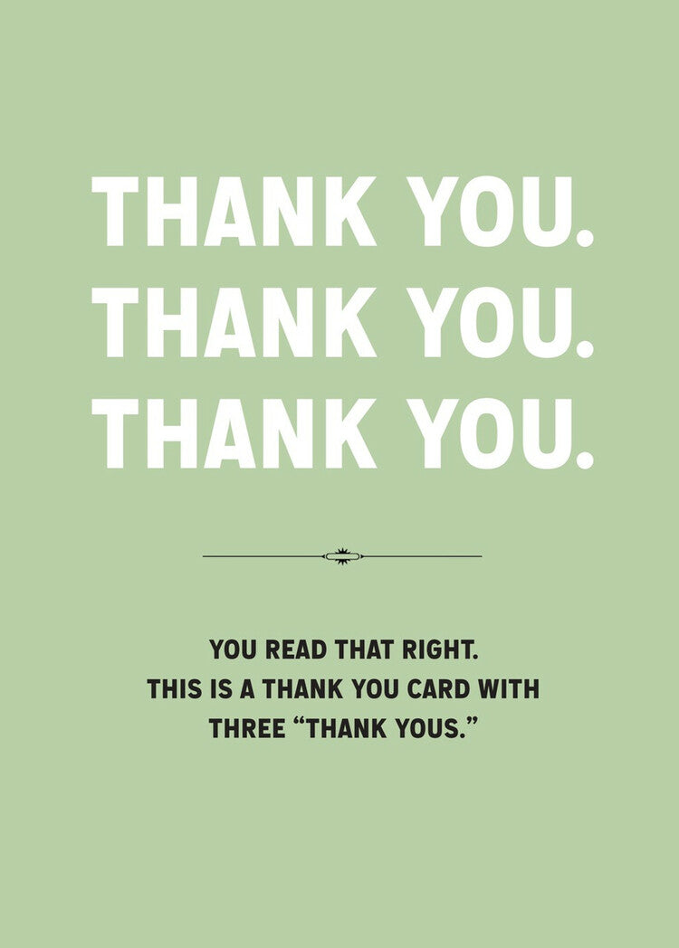 Three Thank You's Card – Allport Editions